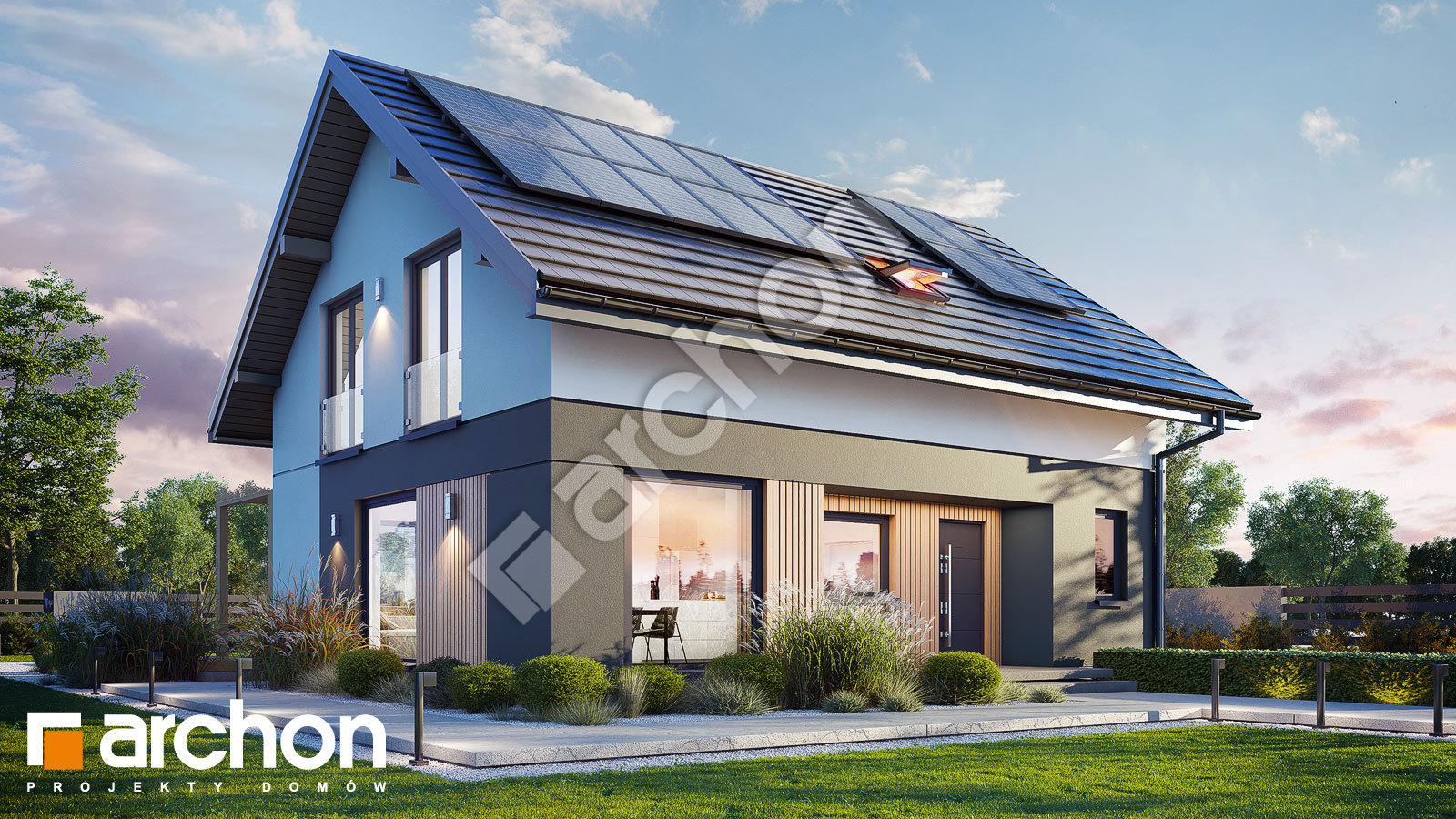 Projekt domu Dom w wisteriach 14 (E) OZE Dodatki - ARCHON+