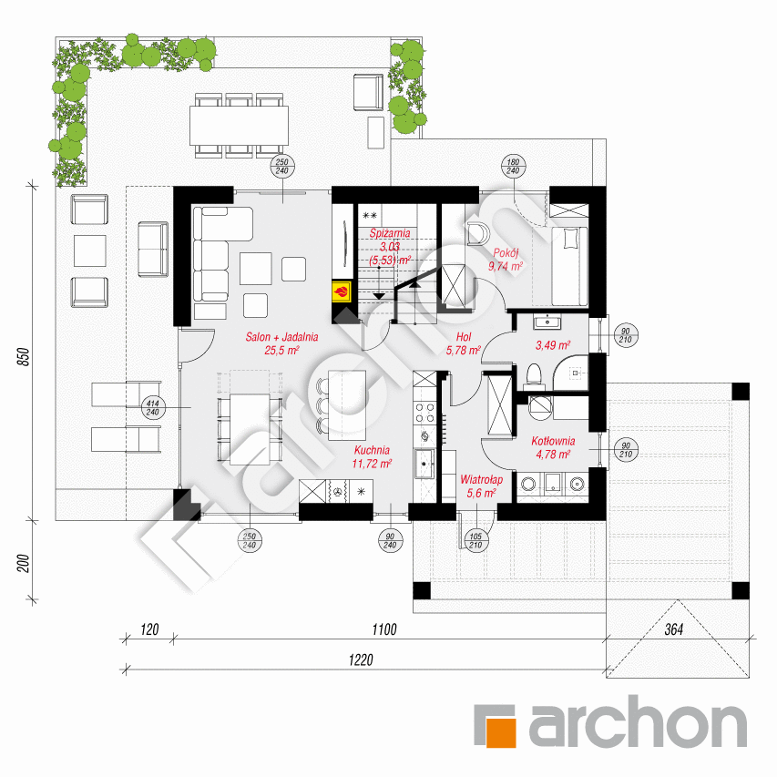 Projekt domu Dom w wisteriach 11 - ARCHON+