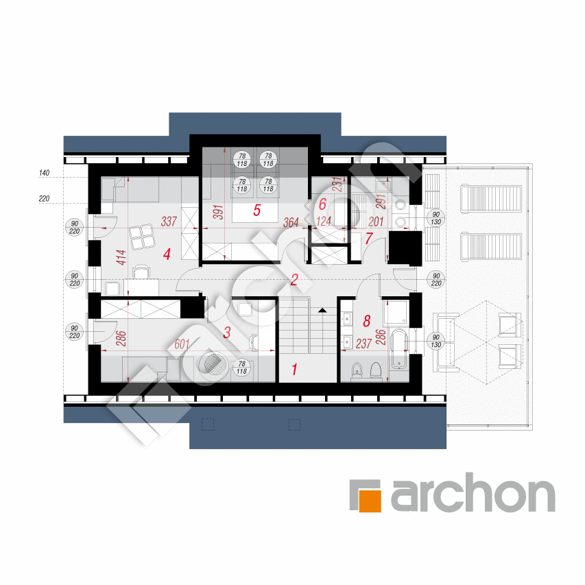 Projekt domu Dom w hostach - ARCHON+