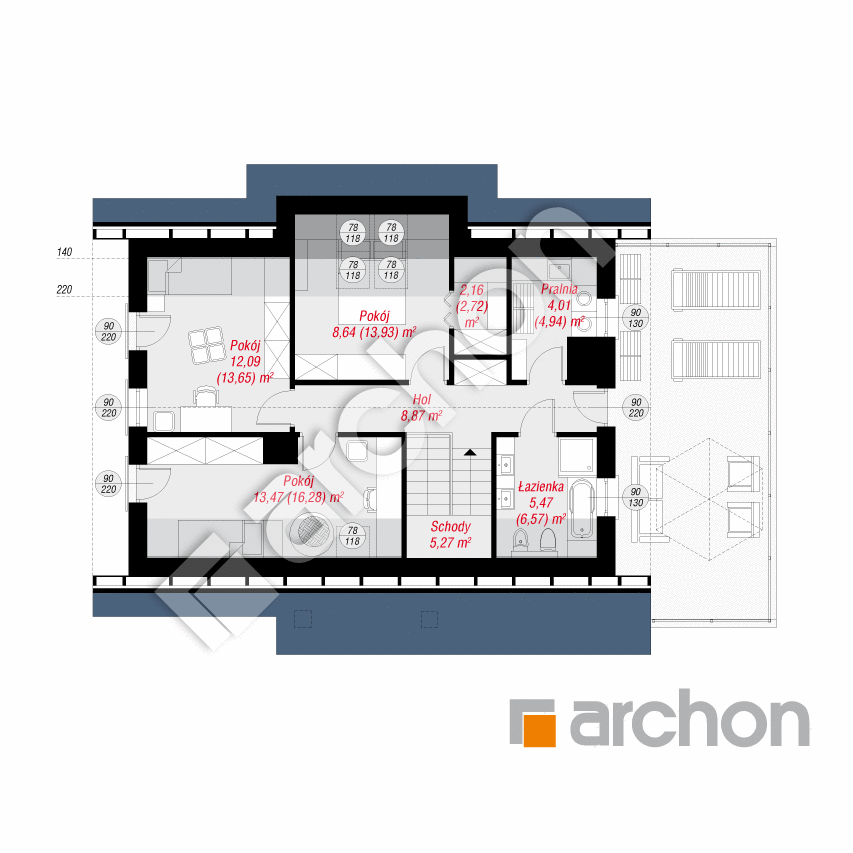 Projekt domu Dom w hostach - ARCHON+