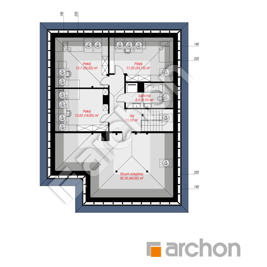 Projekt domu Dom w renklodach 9 (G2) - ARCHON+