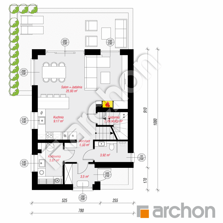 Projekt domu Willa Julia 18 Dane projektu - ARCHON+