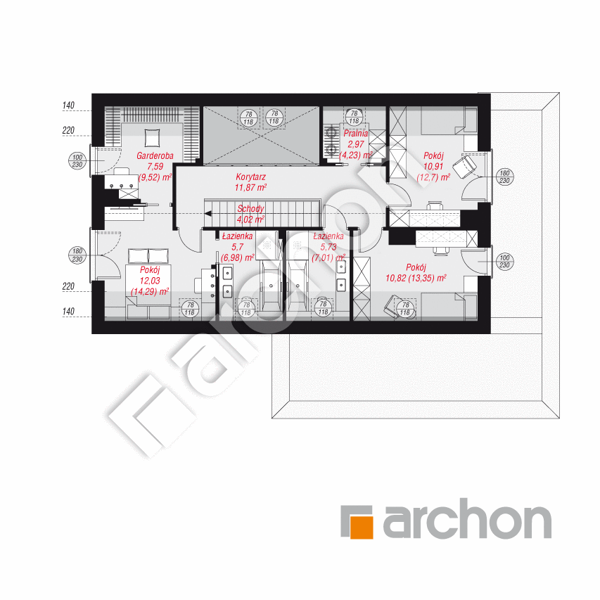 Projekt domu Dom w kielichowcach 2 (G2E) Dane projektu - ARCHON+